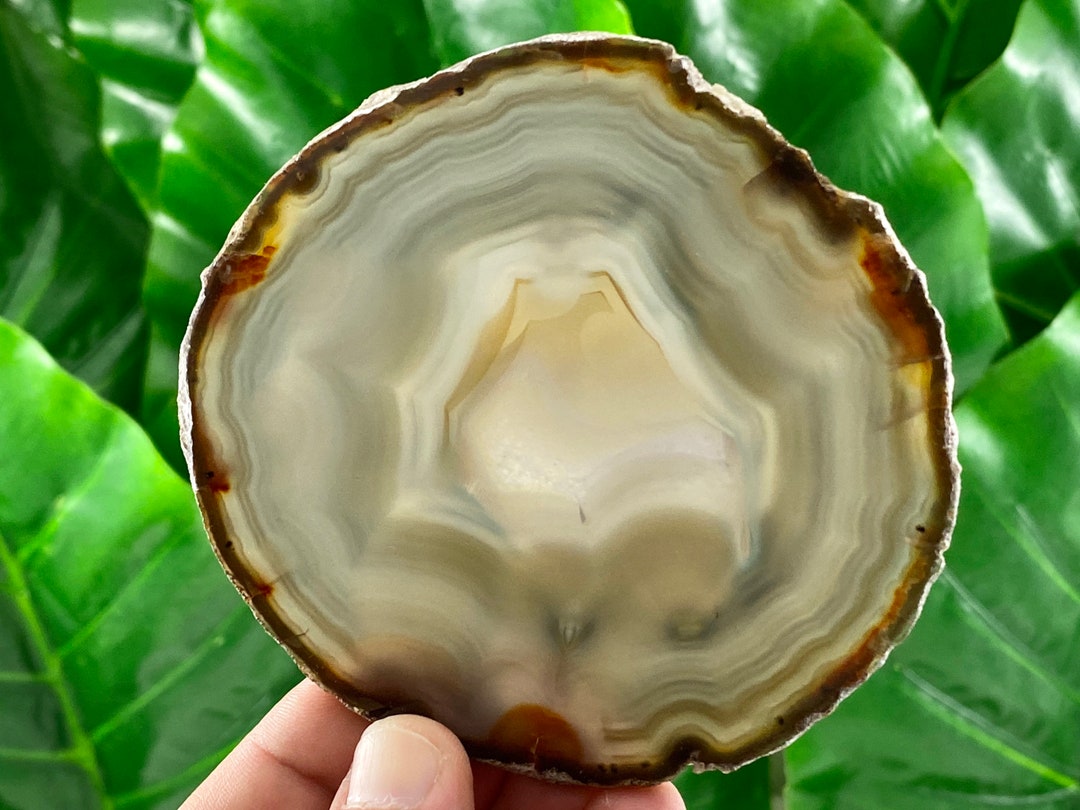 Double Sided Polished Sliced Agate +FREE Stand From Brazil,agate Stone ...