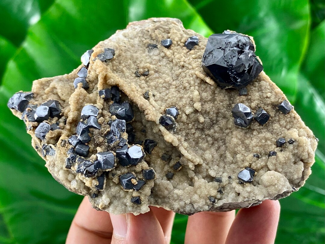 Sphalerite With Galena on Calcite, Madan Bulgaria Crystal Specimen - Etsy