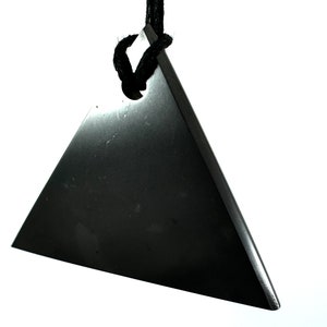 Shungite Triangle Male Pendant Necklace From Karelia,russia,protection ...