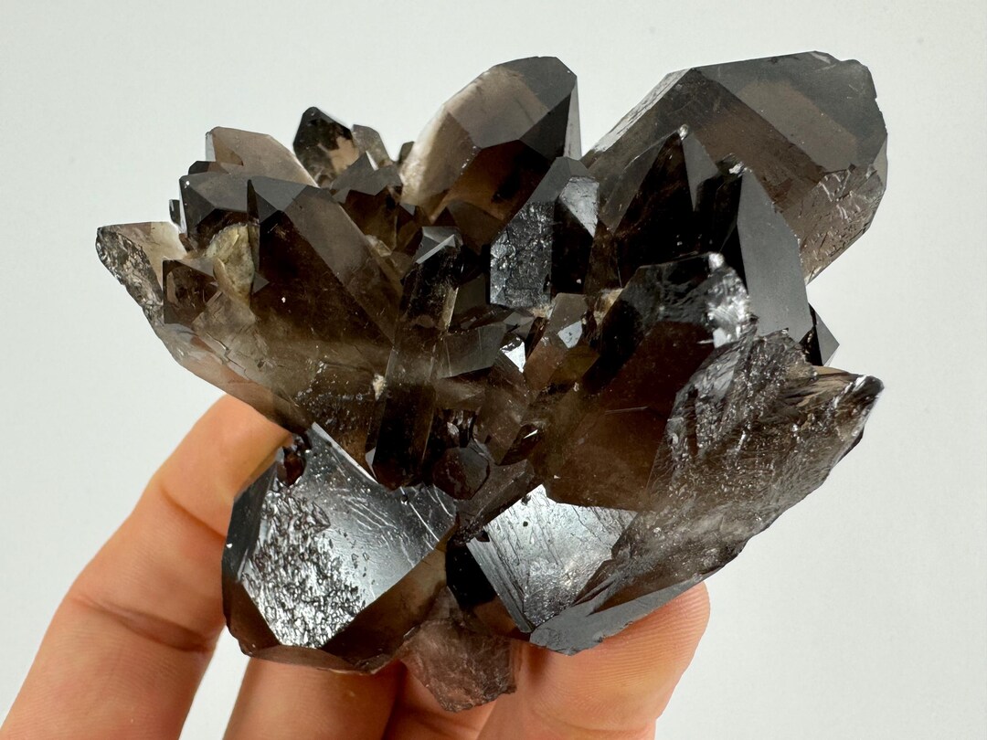 Amazing Black Smoky Quartz Cluster From Brazil,mineral,specimen ...