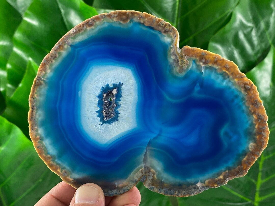 Double Sided Polished Sliced Agate +FREE Stand From Brazil,agate Stone ...