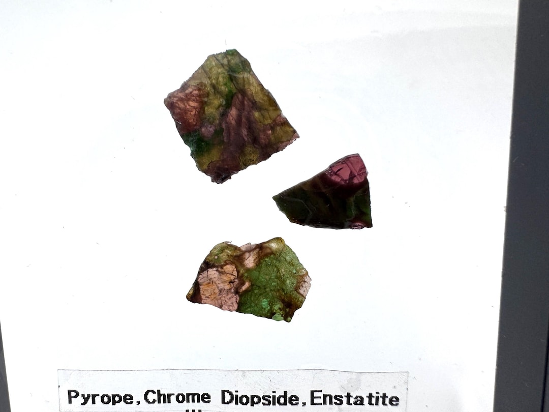 3pcs Pyrope,chrome Diopside,enstatite Wanzenau Horn District,austria ...