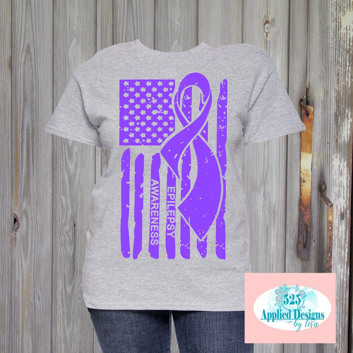 Epilepsy Awareness Ribbon American Flag Cutting File | Etsy