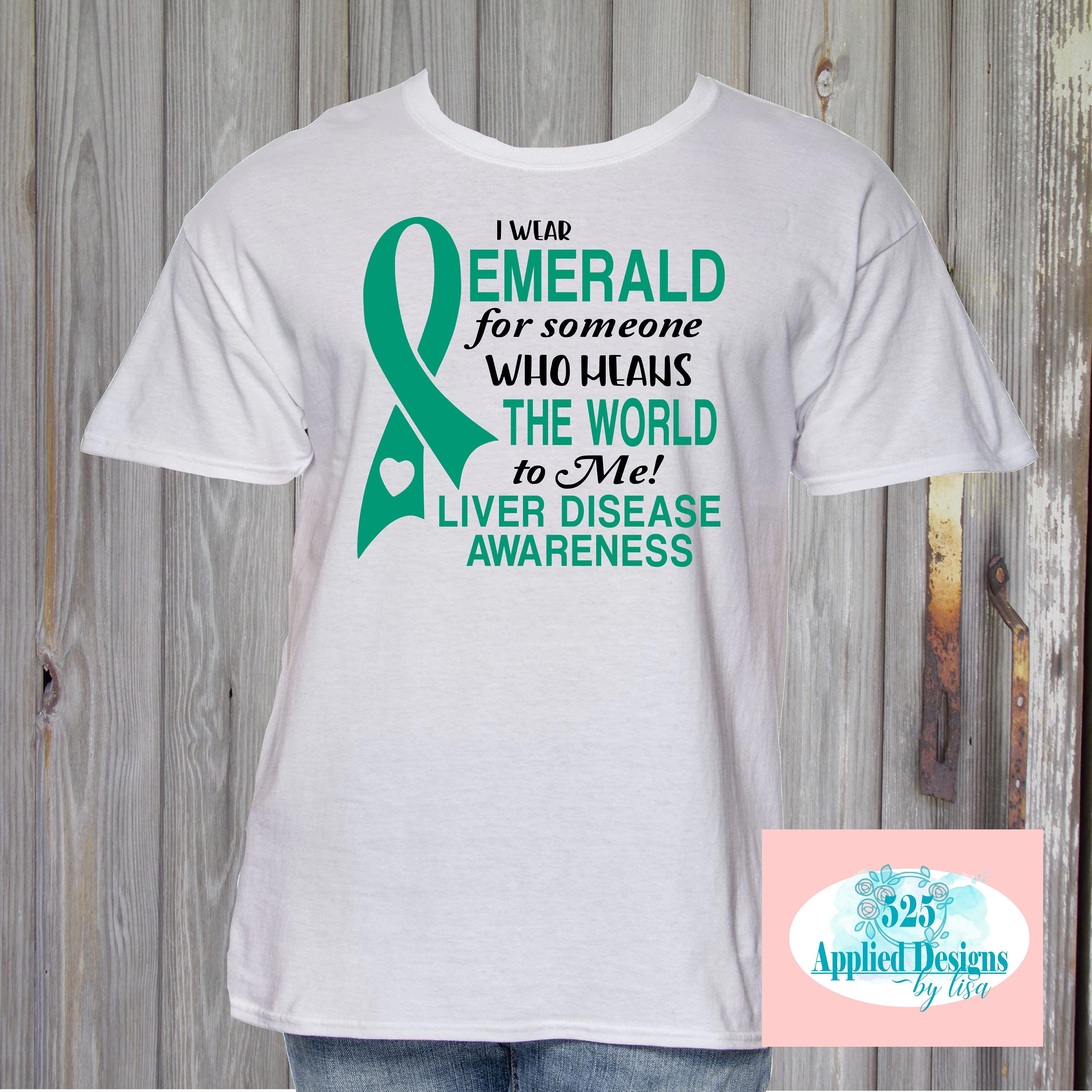 I Wear Emerald Green Liver Disease Awareness Ribbon Cutting - Etsy