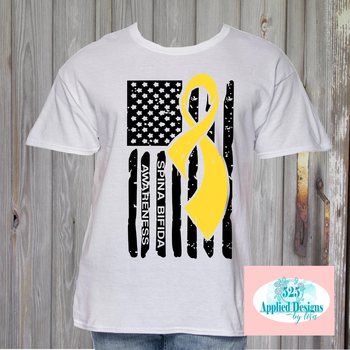 Spina Bifida Awareness Ribbon American Flag Cutting File - Etsy