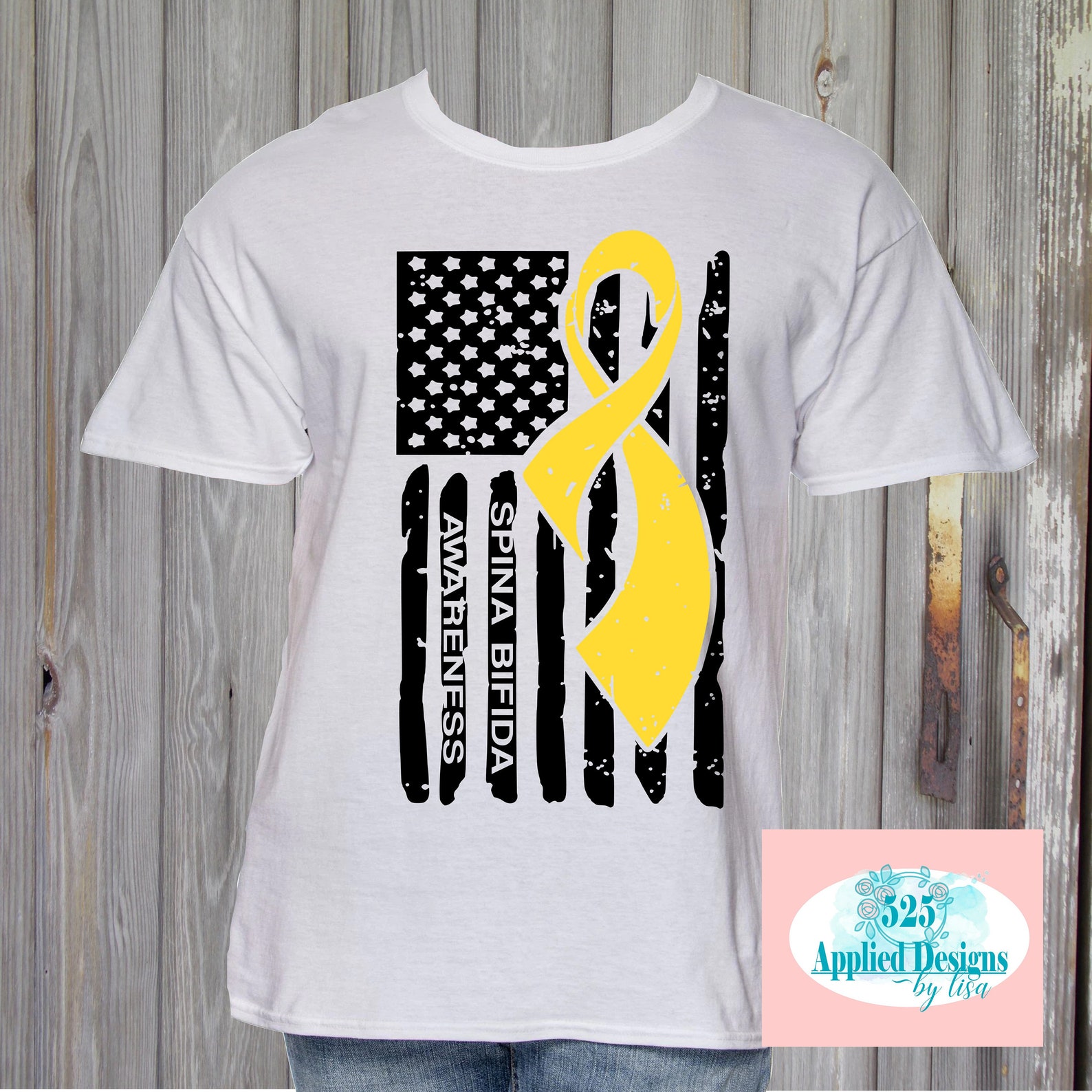 Spina Bifida Awareness Ribbon American Flag Cutting File - Etsy