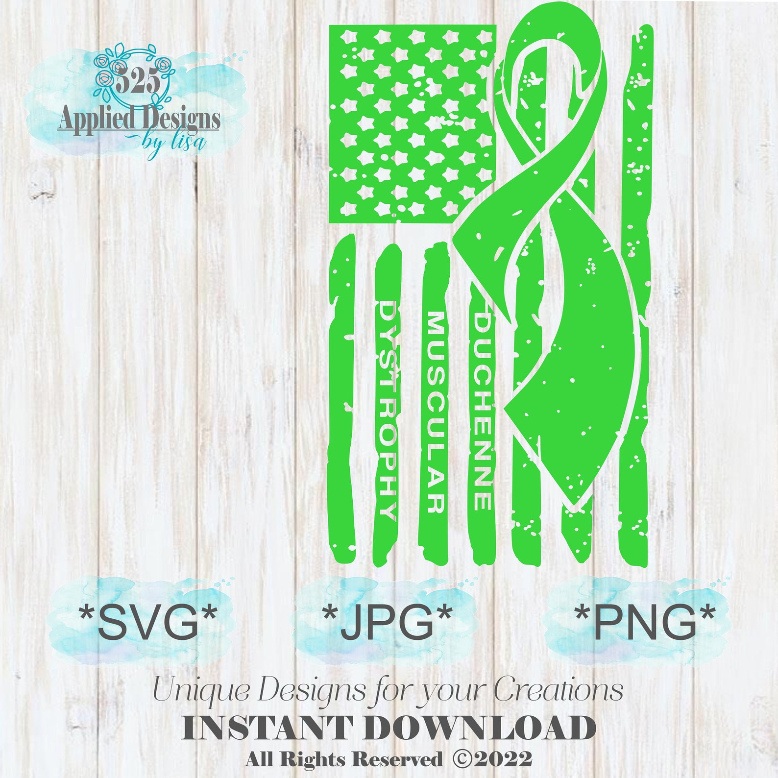 Duchenne Muscular Dystrophy Awareness Ribbon American Flag - Etsy