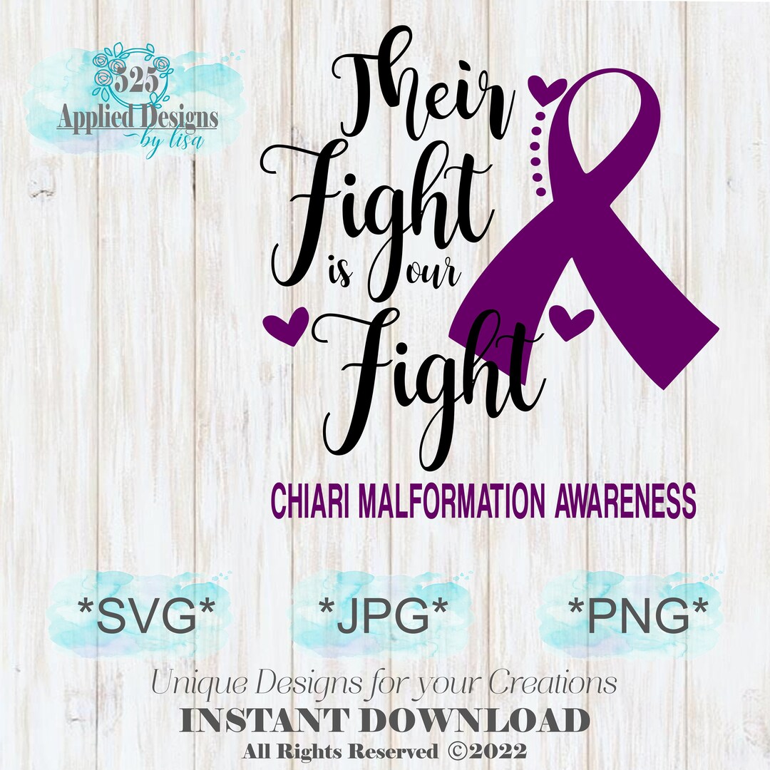 Their Fight is Our Fight Chiari Malformation Awareness Ribbon - Etsy