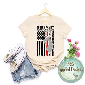 In This Family No One Fights Alone Distressed Fire Flag Cutting File ...