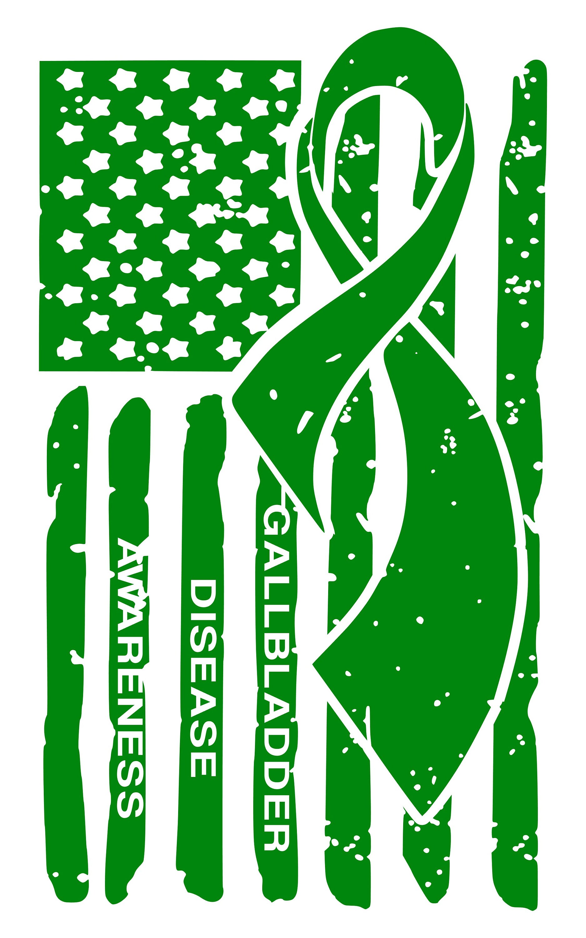 Gallbladder Disease Awareness Ribbon American Flag Cutting - Etsy