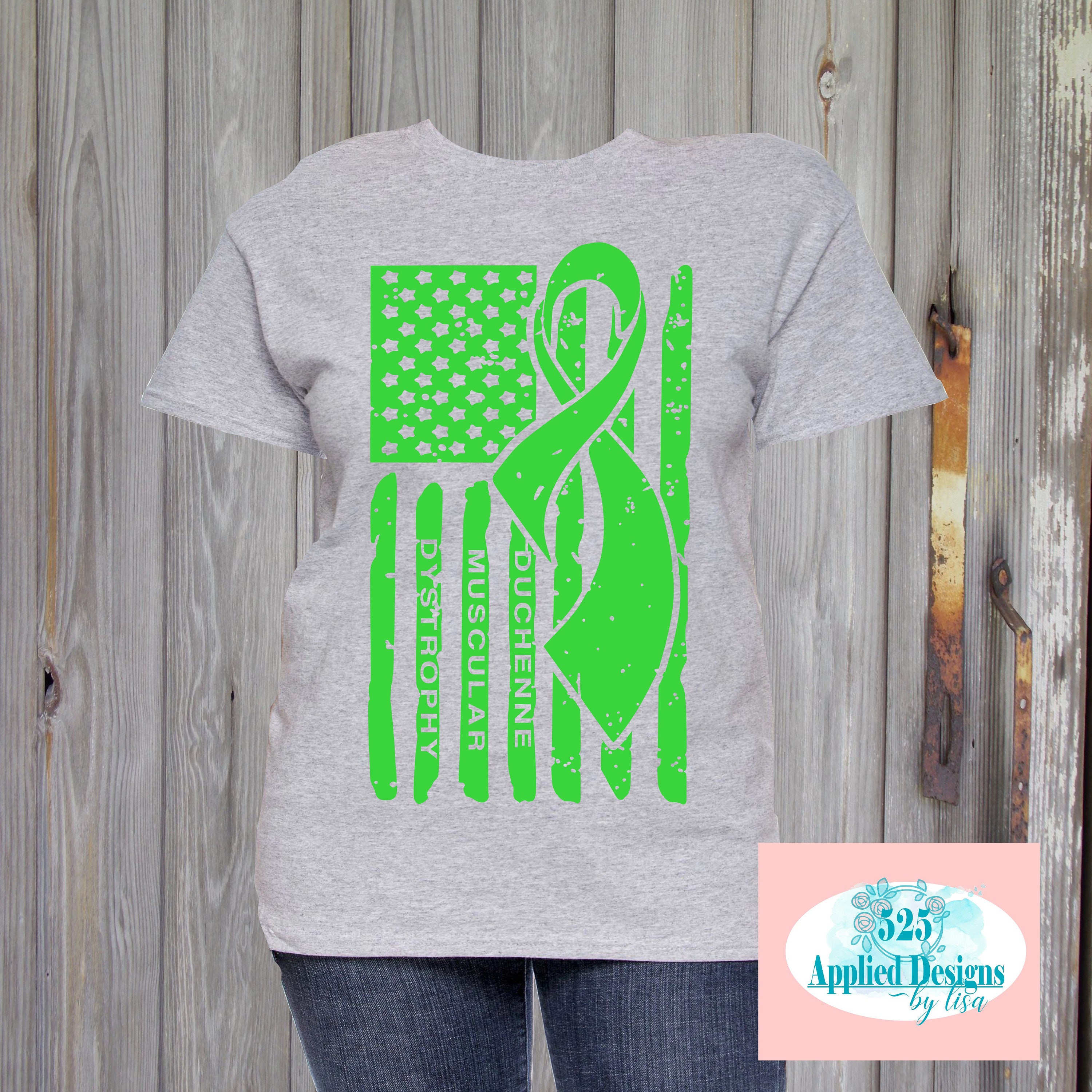 Duchenne Muscular Dystrophy Awareness Ribbon American Flag - Etsy
