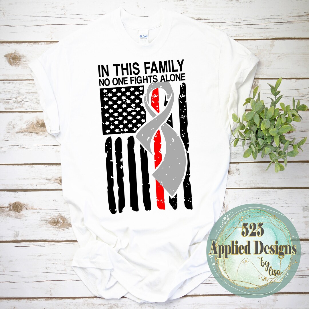 In This Family No One Fights Alone Distressed Fire Flag Cutting File ...