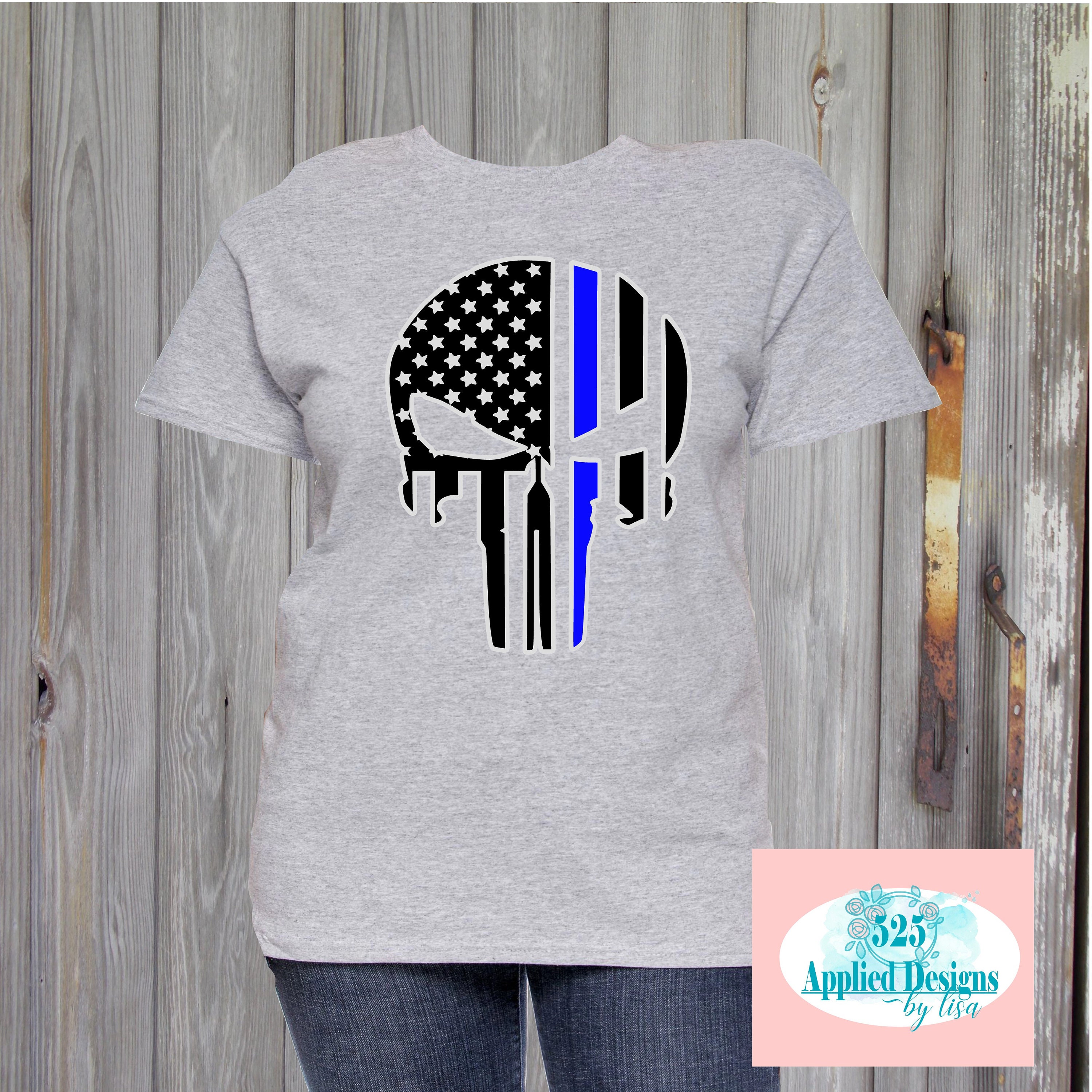 Blue Line Skull Cutting File Silhouette Cricut SVG Jpg - Etsy