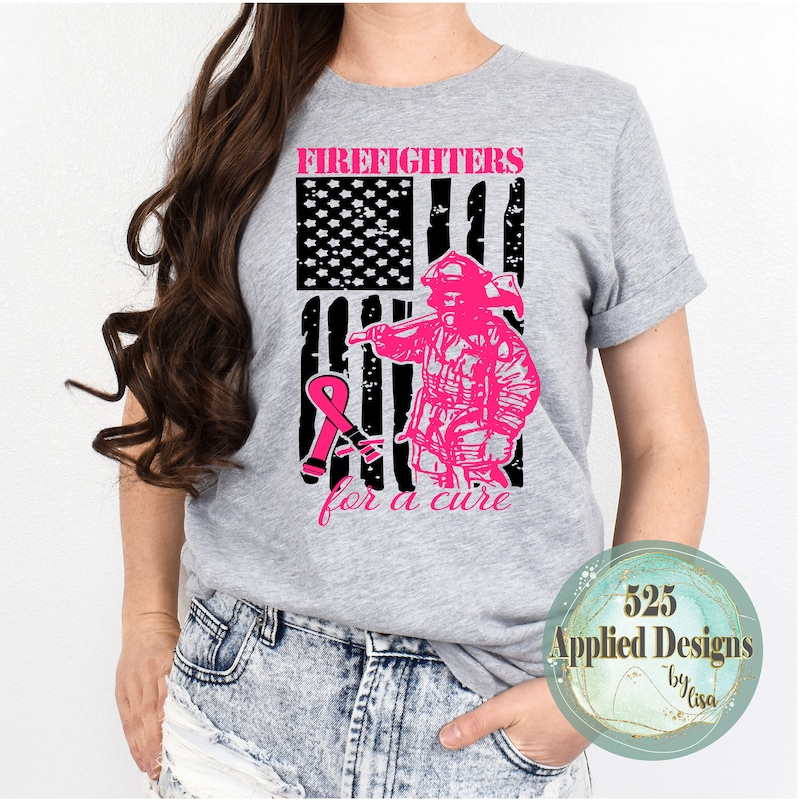 Firefighter Breast Cancer Awareness Shirts - Etsy