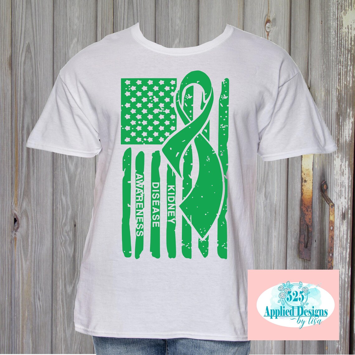 Kidney Disease Awareness Ribbon American Flag Cutting File | Etsy