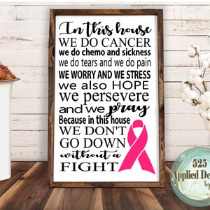 In This House We Do Cancer Cutting File, Studio 3, SVG, Silhouette ...