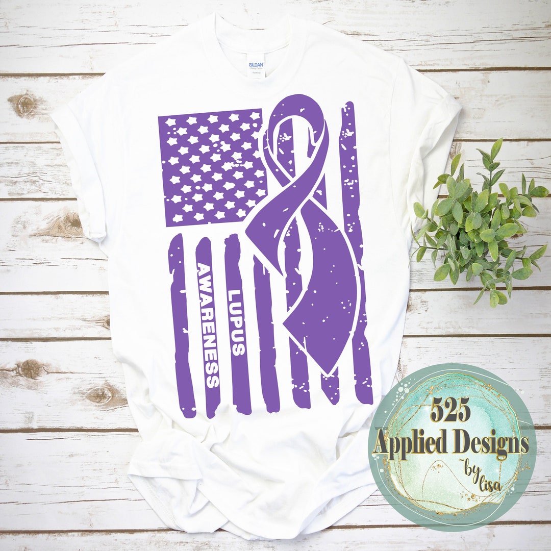 Lupus Awareness Ribbon American Flag Cutting File, Silhouette, Cricut ...