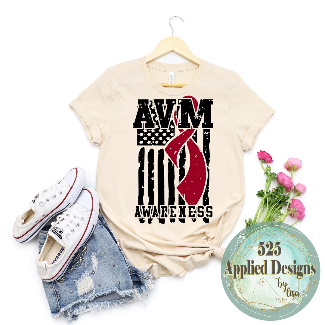 AVM Awareness Ribbon American Flag Cutting File, Silhouette, Cricut ...