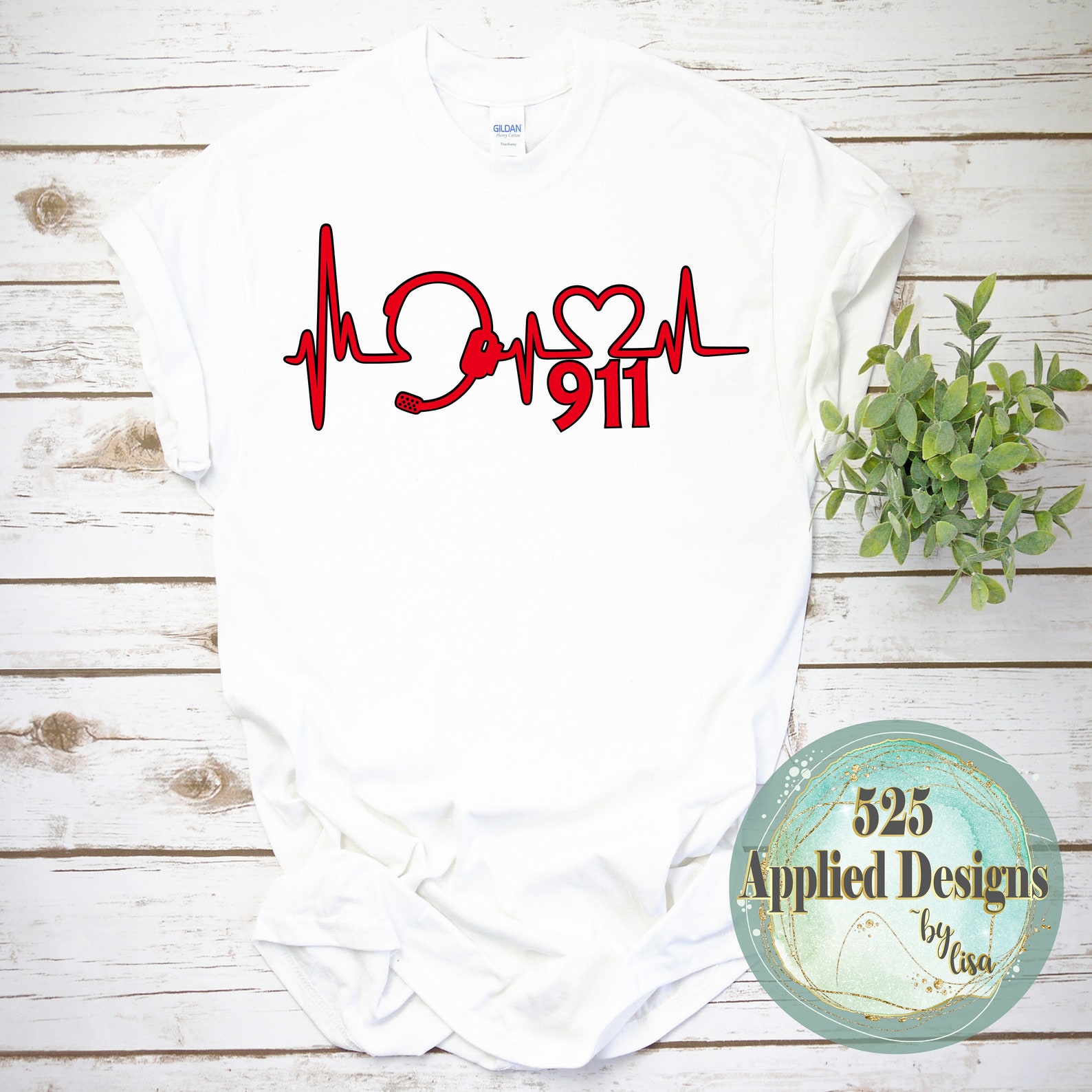 911 Headset With Heartbeat and Heart Cutting File, SVG, Jpg, PNG ...