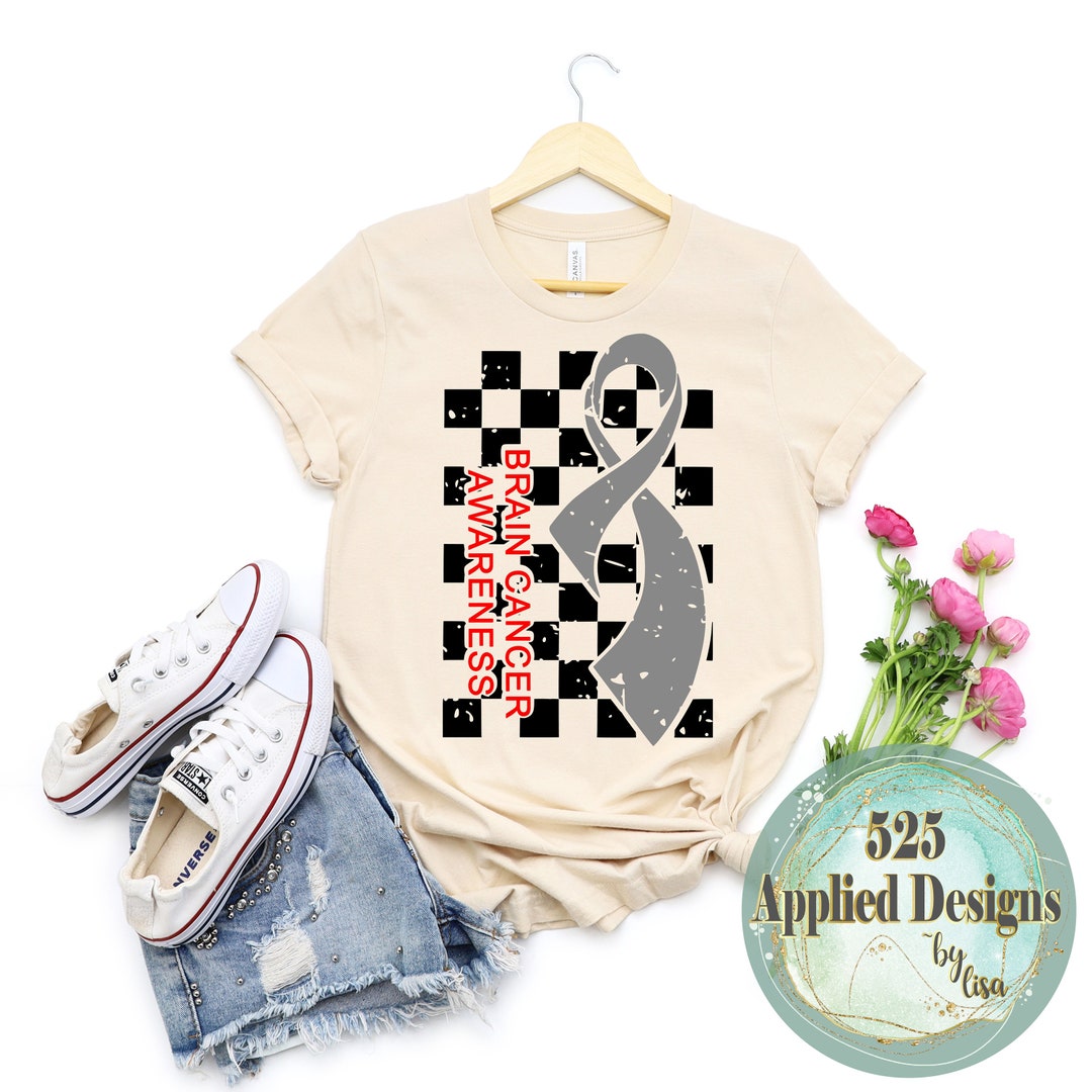 Checkered Flag Brain Cancer Awareness Ribbon Cutting File, Studio 3 ...