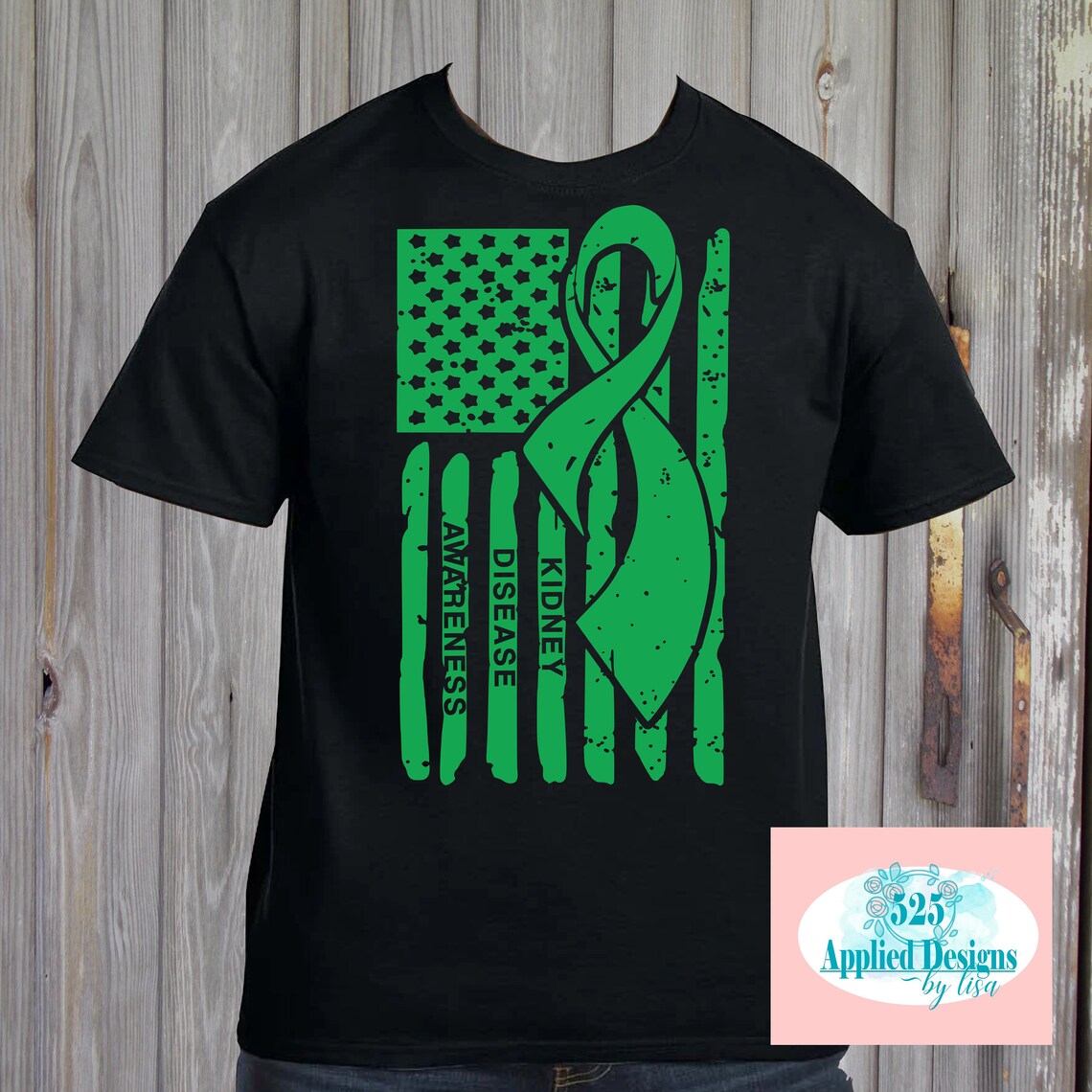 Kidney Disease Awareness Ribbon American Flag Cutting File | Etsy