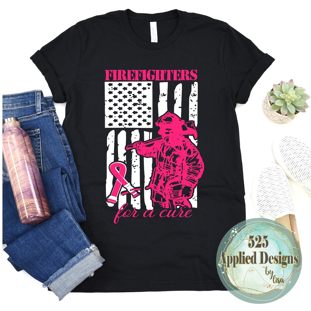 Firefighters for a Cure, Breast Cancer, White Flag, HTV, DTF, Cutting ...