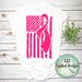Pink Awareness Ribbon American Flag Cutting File, Cricut, Silhouette ...