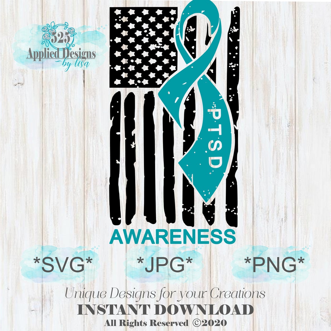PTSD Awareness Flag Cutting File Silhouette Cricut SVG - Etsy
