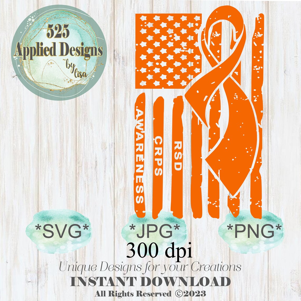Rsd Crps Awareness Ribbon American Flag Cutting File, Studio 3 ...