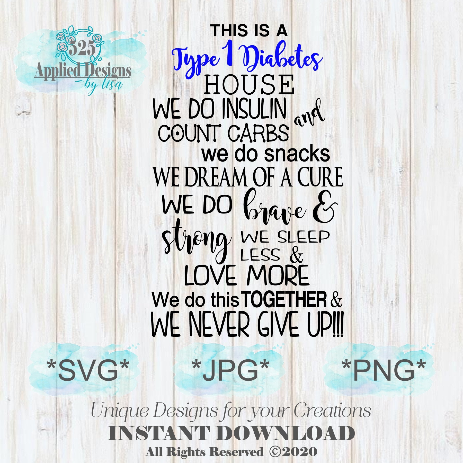 Type 1 Diabetes House Cutting File Silhouette Cricut SVG - Etsy
