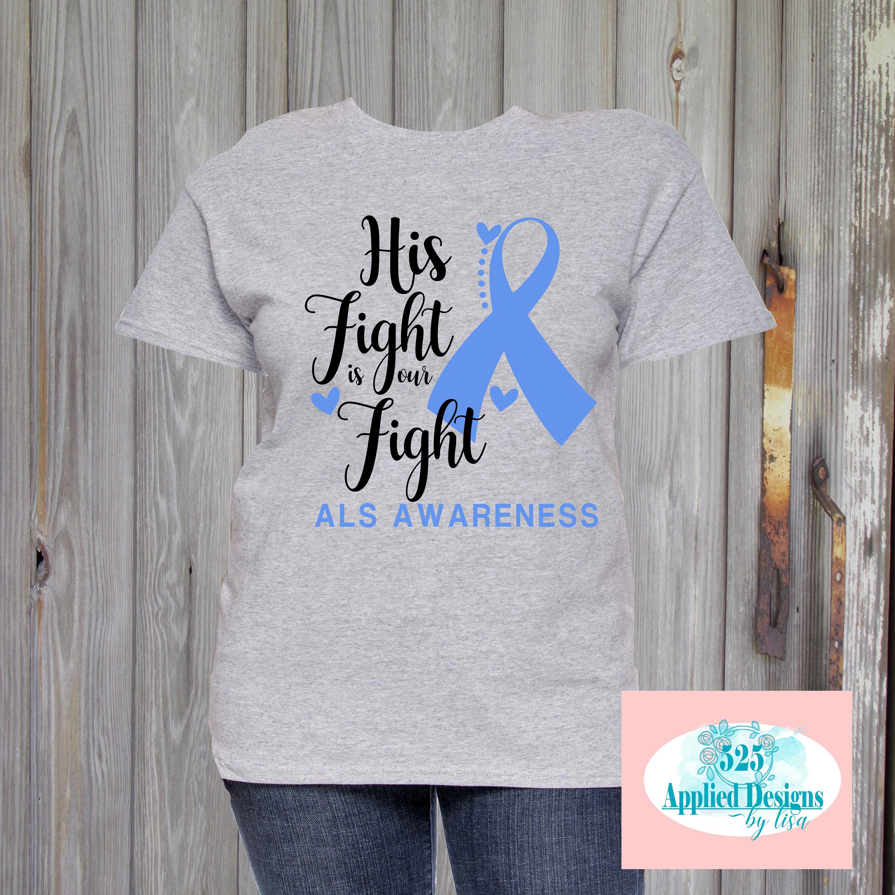 His Fight is Our Fight ALS Awareness Ribbon jpg svg png | Etsy