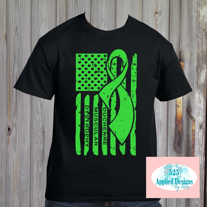Duchenne Muscular Dystrophy Awareness Ribbon American Flag - Etsy