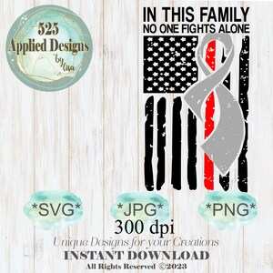 In This Family No One Fights Alone Distressed Fire Flag Cutting File ...