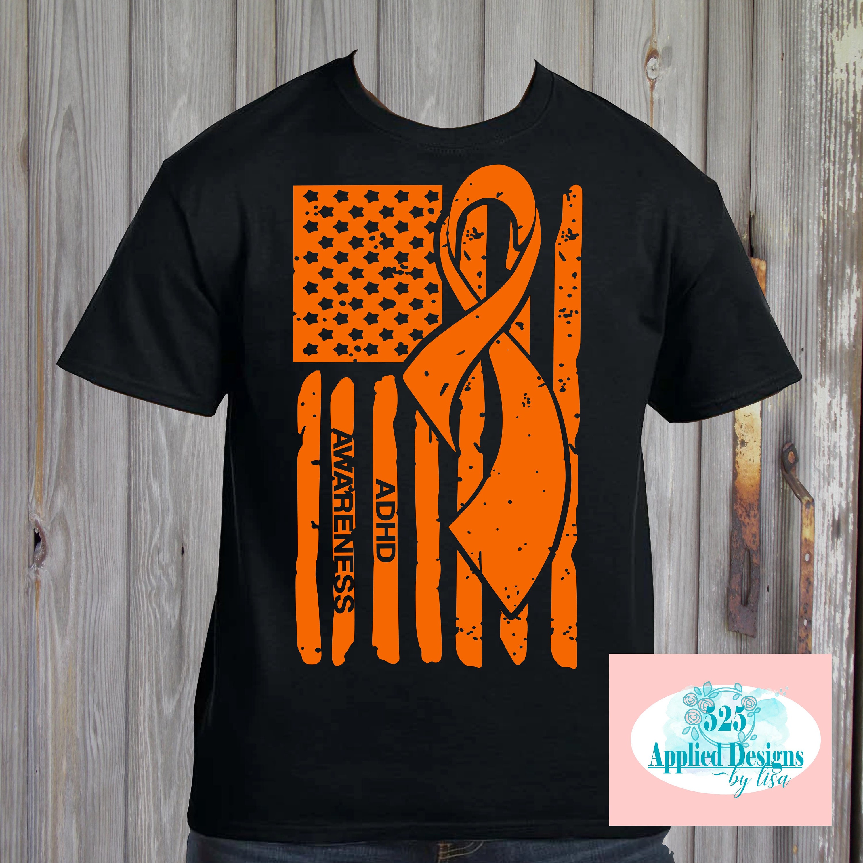 Adhd Awareness Ribbon American Flag Cutting File Silhouette | Etsy