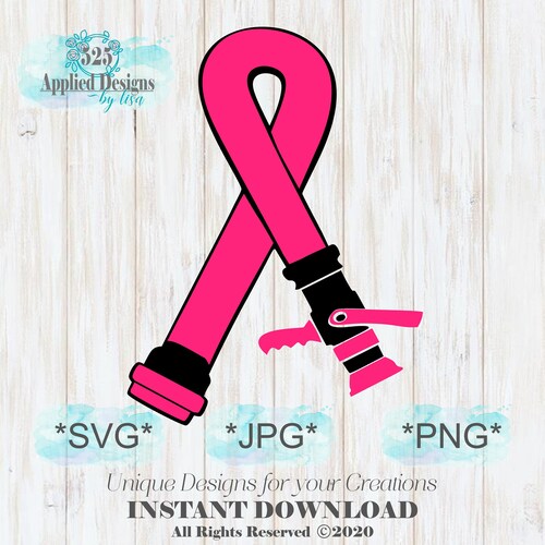 Fire Hose Awareness Ribbon Cutting File Silhouette Cricut - Etsy