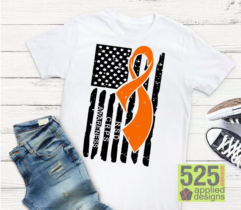 Rsd crps Awareness Ribbon American Flag Cutting File Studio | Etsy