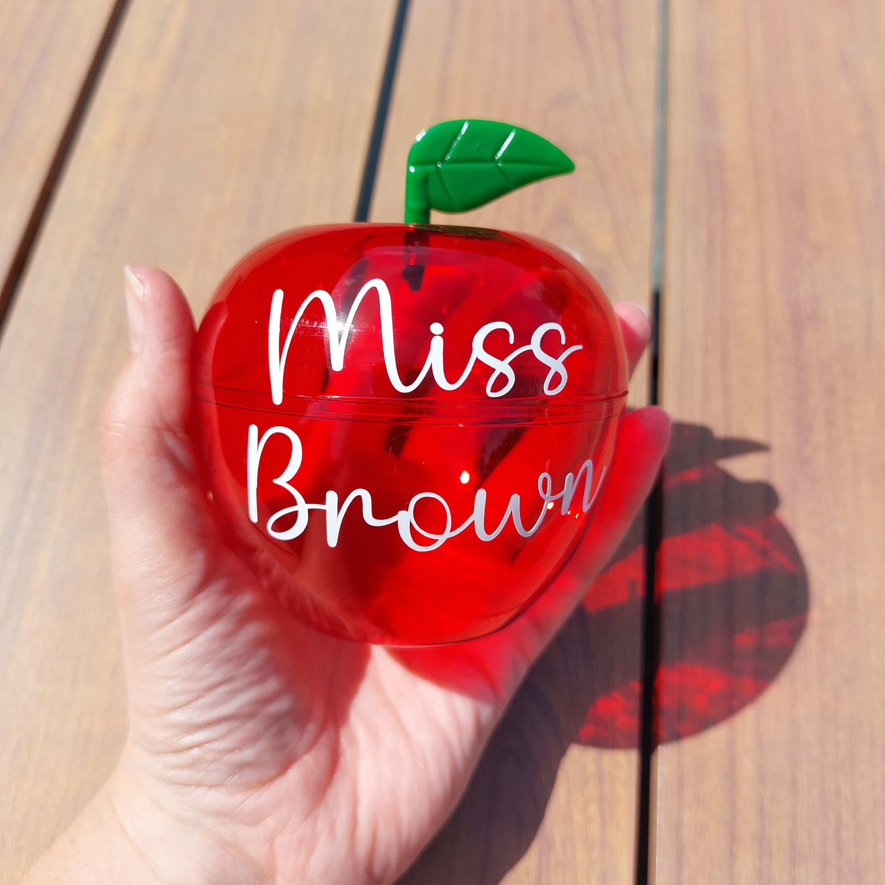 Personalised Fillable Teacher Apple: Thank You Gift - Etsy UK