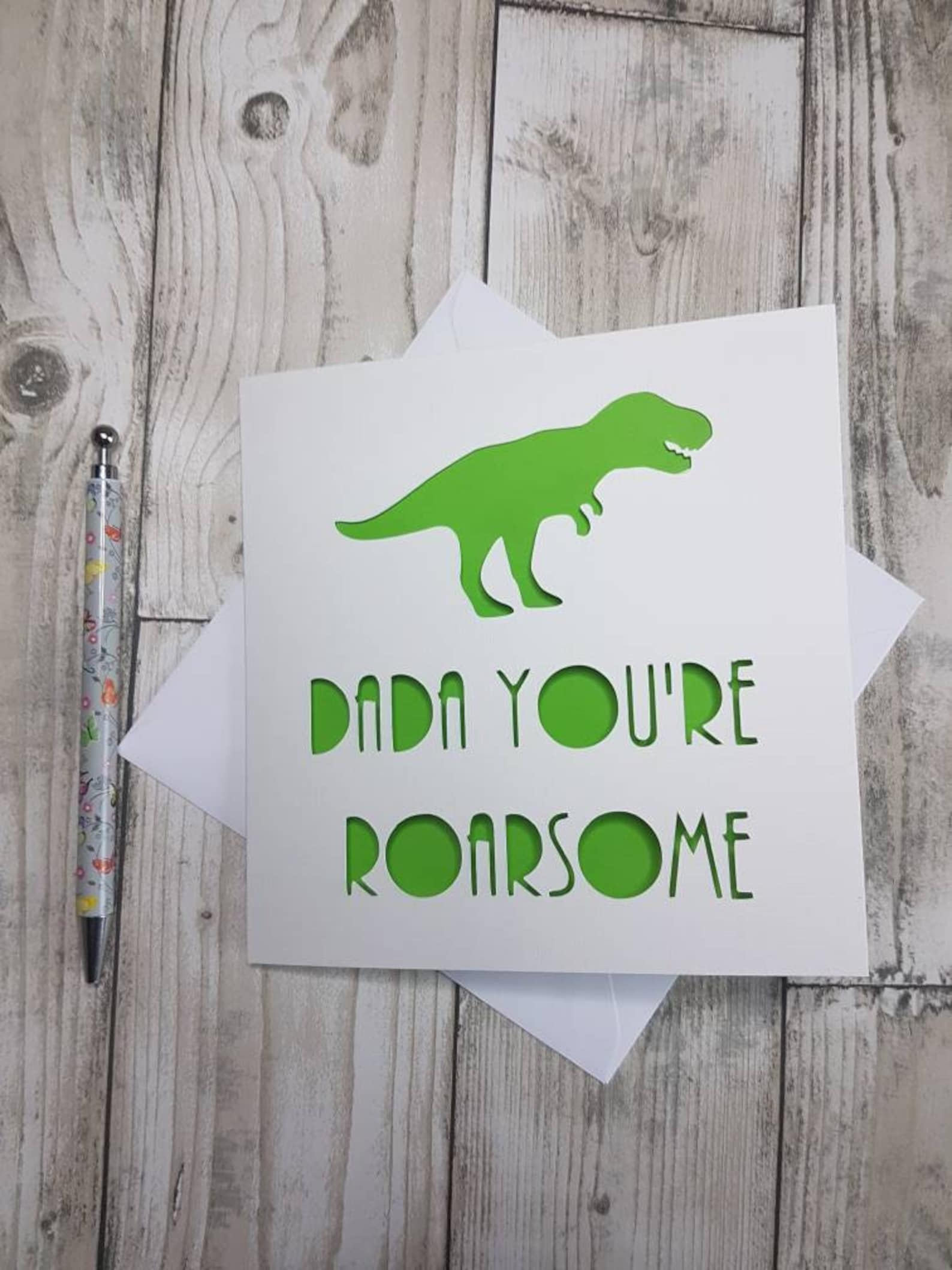 Daddy You're Roarsome Dad Card Dinosaur Card Card for | Etsy UK