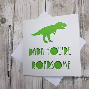 Daddy You're Roarsome Dad Card Dinosaur Card Card for | Etsy UK