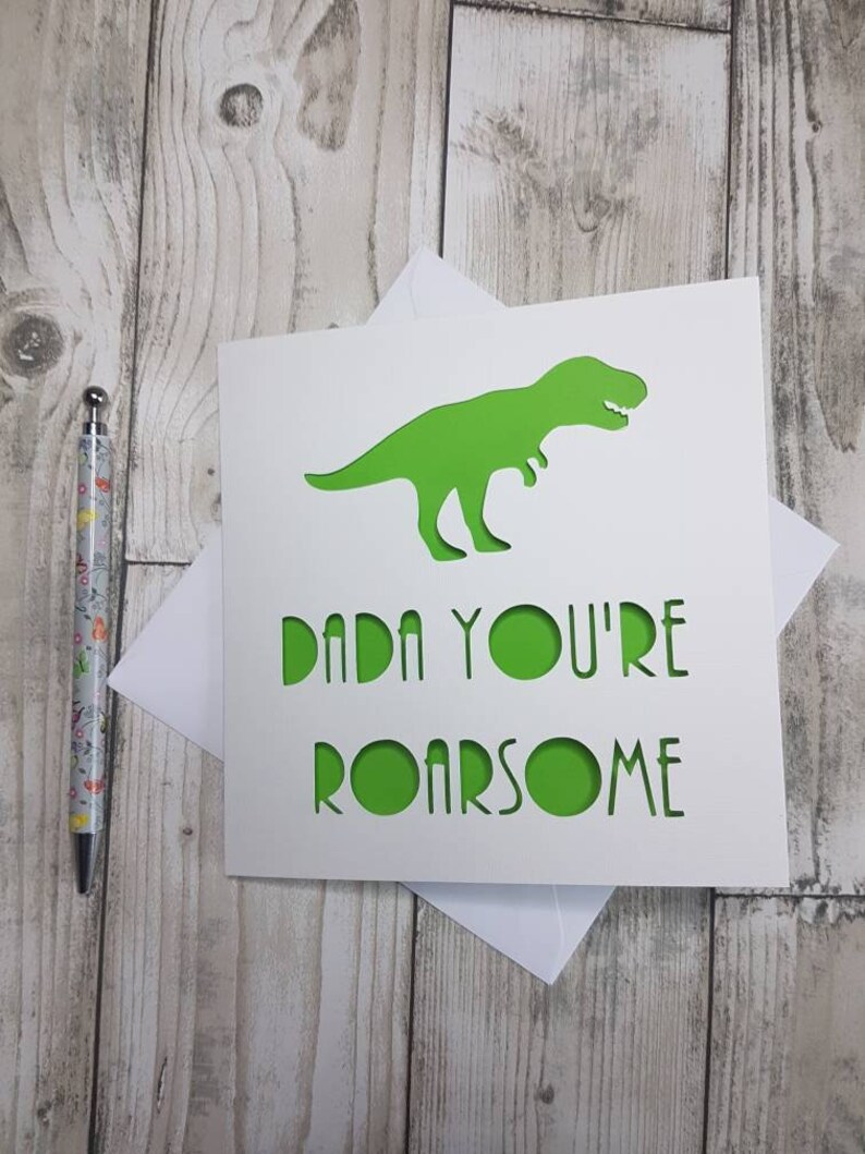 Daddy You're Roarsome Dad Card Dinosaur Card Card for - Etsy UK