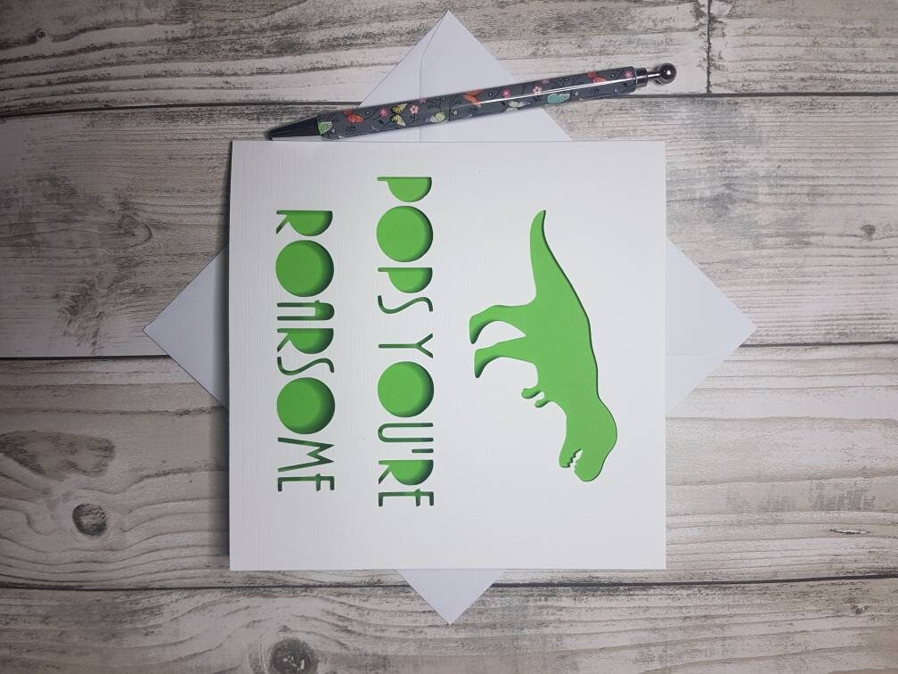 Daddy You're Roarsome Dad Card Dinosaur Card Card for - Etsy UK