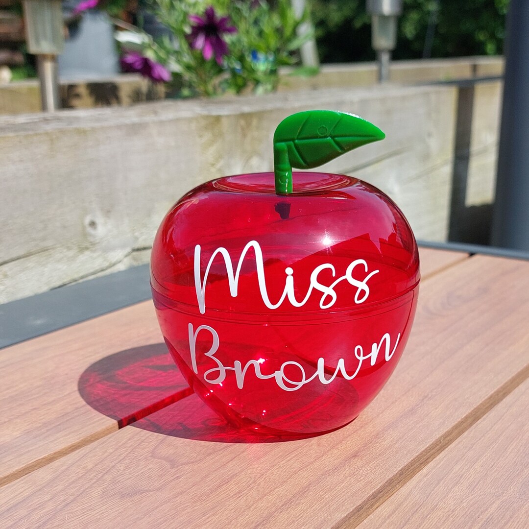 Personalised Fillable Teacher Apple: Thank You Gift - Etsy UK