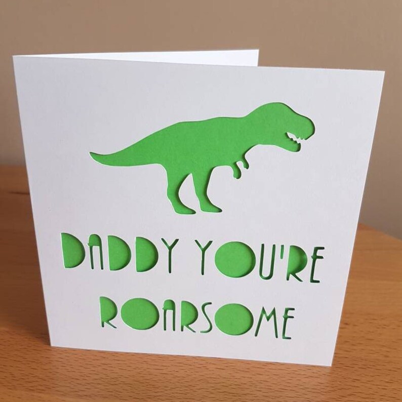 Daddy You're Roarsome Dad Card Dinosaur Card Card for | Etsy UK