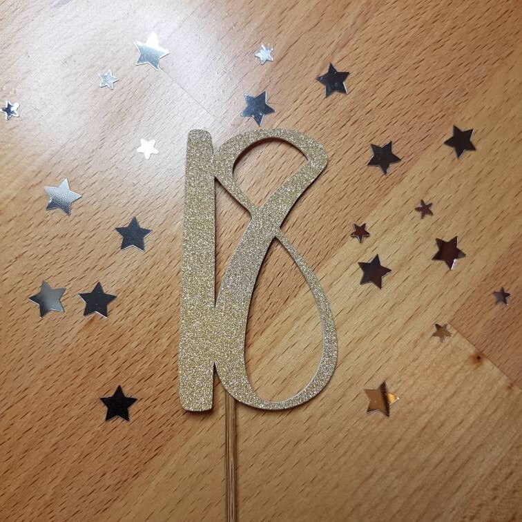 18 Birthday Cake Topper, Birthday Cake Topper, Cake Topper, 18th ...