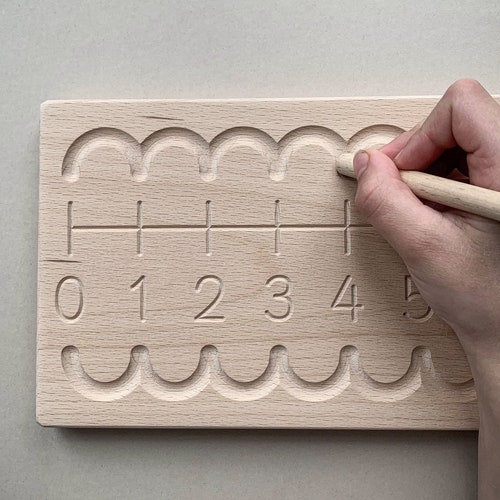 Wooden 100 Number Board engraved Numeral Chart in Modern - Etsy