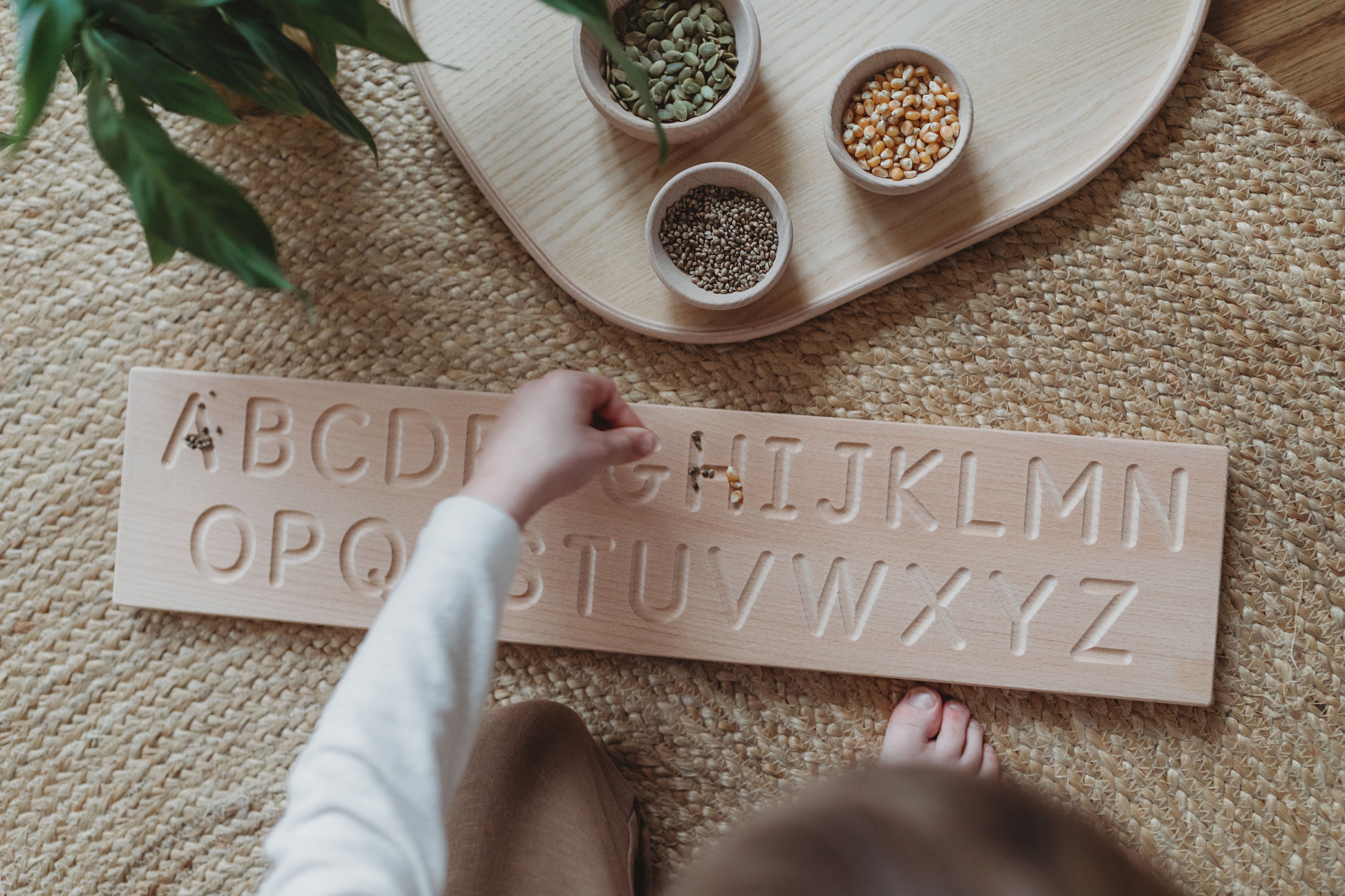 Wooden Cursive Alphabet Board Montessori Learning Resource - Etsy UK