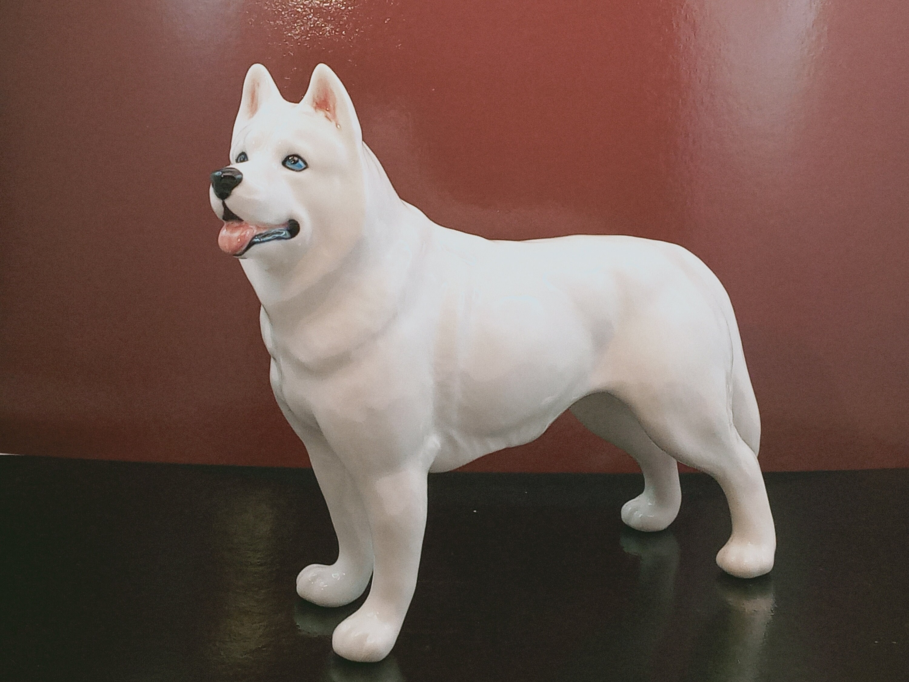 Husky Dog Guard Stand White Color porcelain figurine Souvenirs | Etsy