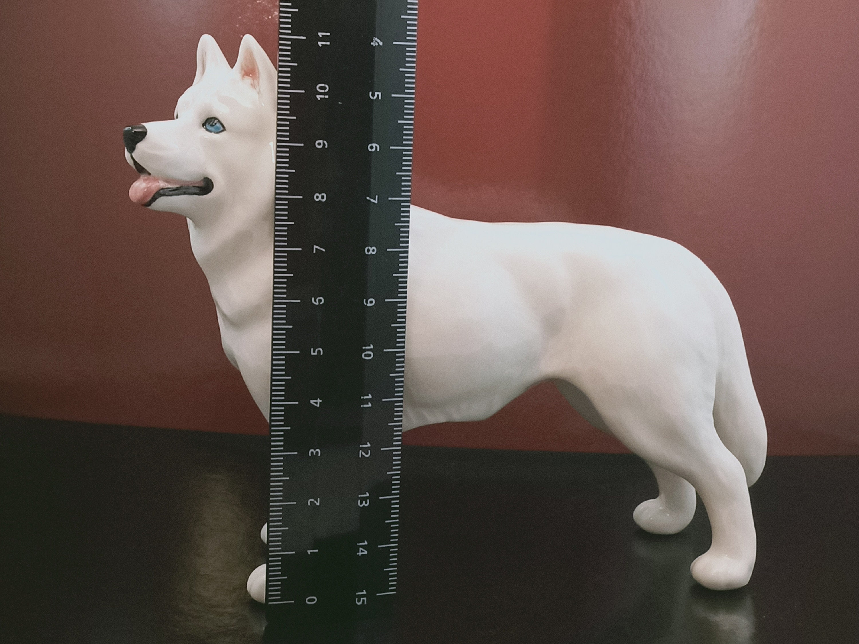 Husky Dog Guard Stand White Color porcelain figurine Souvenirs | Etsy