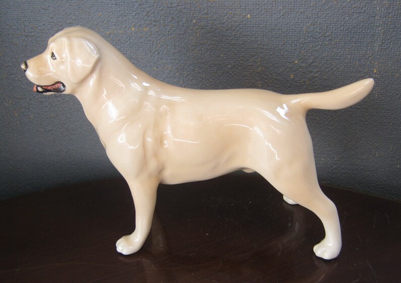Labrador Retriev Male Dog Porcelain Figurine Hand Painted High - Etsy