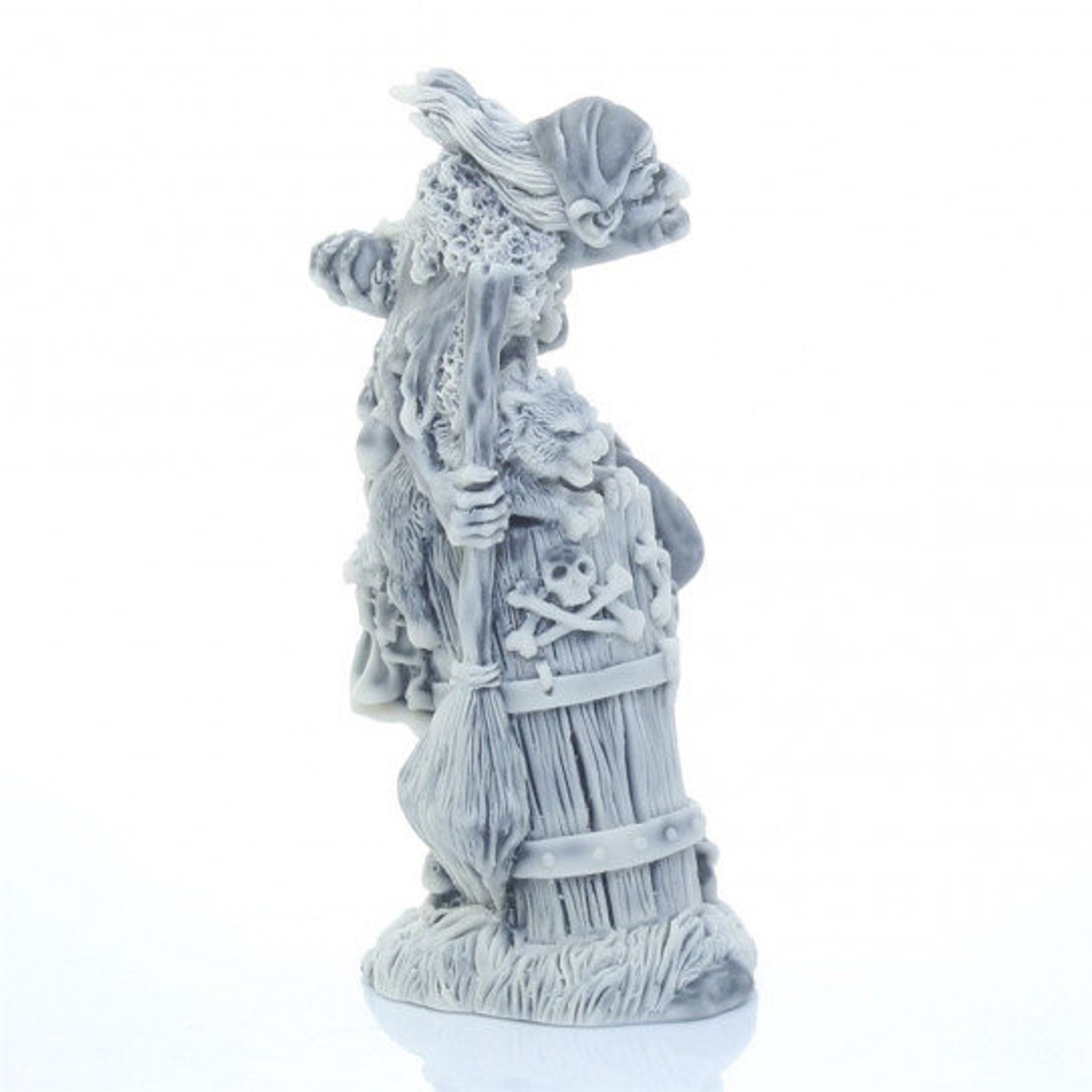 Baba Yaga Mortar Cat Mystique Figurines Folklore Figurine - Etsy